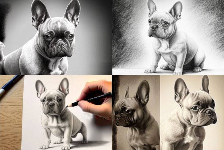 How To Draw French Bulldog: 5 Easy Steps & How To Video - Full Bloom Club