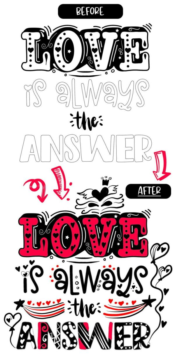 1 Love Doodle Collection - Full Bloom Club