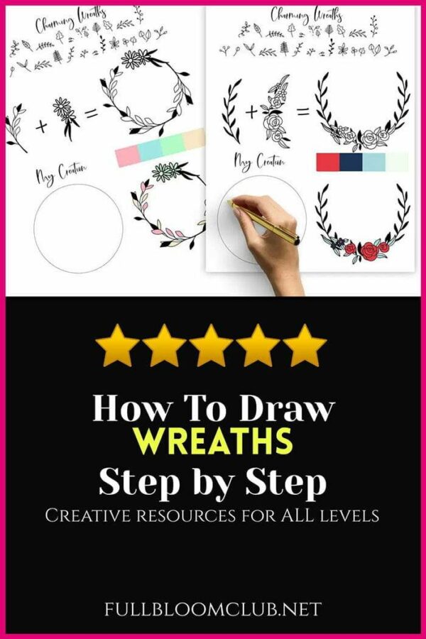 How to Draw Wreaths Easily in Just a Few Simple Steps - Full Bloom Club