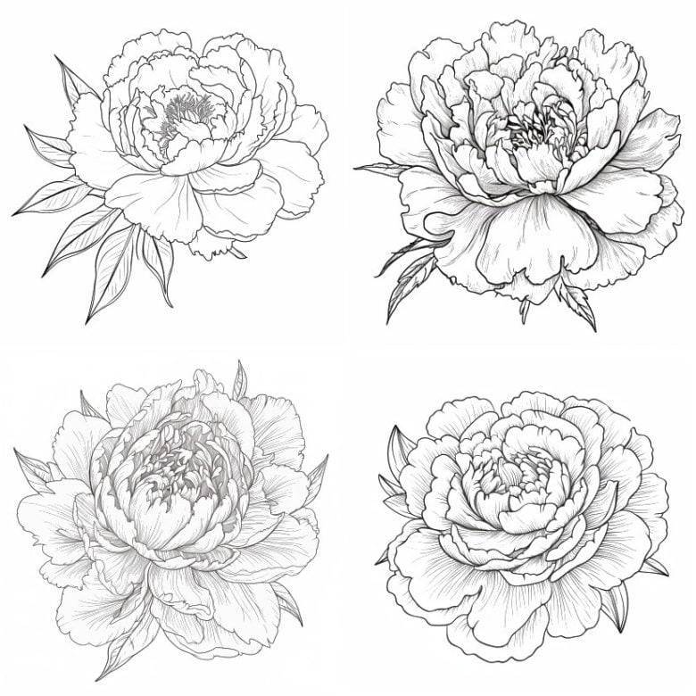 Learn the Secrets to Stunning Peony Flower Drawings - Full Bloom Club