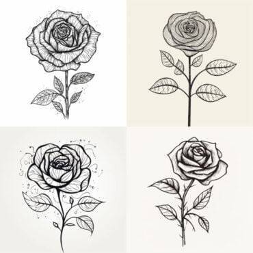 How to Draw a Rose. The Ultimate Guide and 27 Beautiful Rose Drawing ...