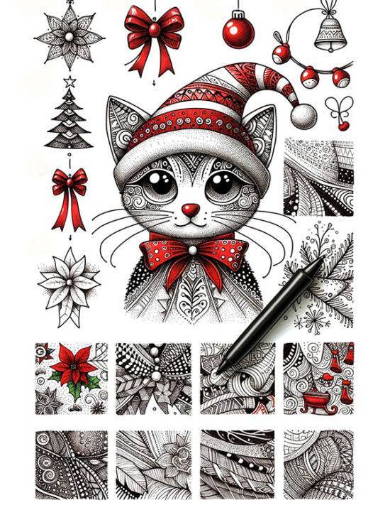 16 Ultimate Zen Doodle Cat Characters & Tips to Zen Doodle Your Way to ...