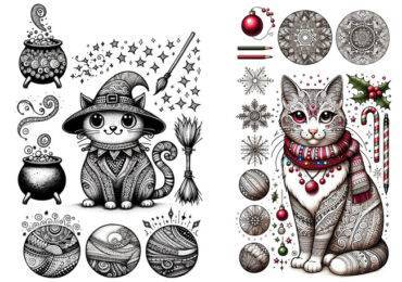 16 Ultimate Zen Doodle Cat Characters & Tips to Zen Doodle Your Way to ...