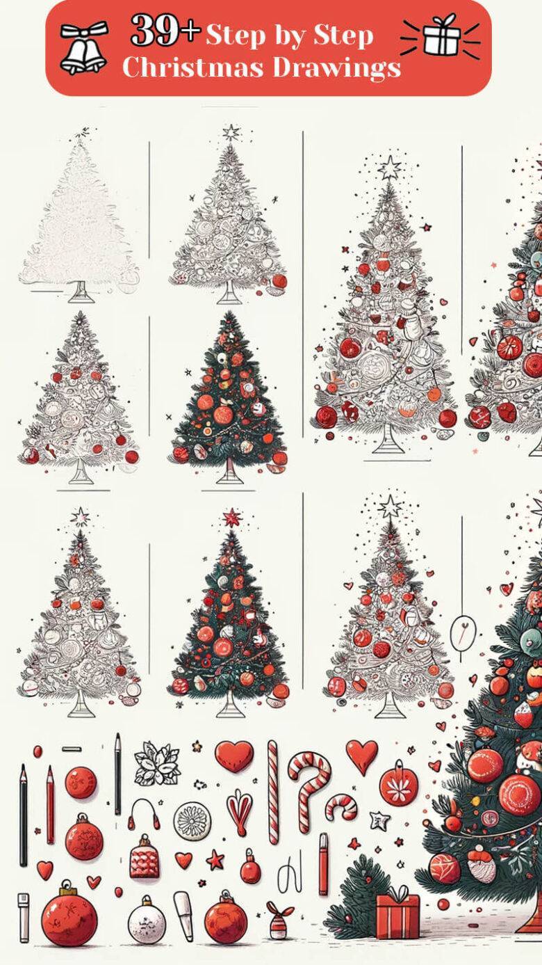 38+ Easy and Fun Step-by-Step Christmas Drawing Ideas