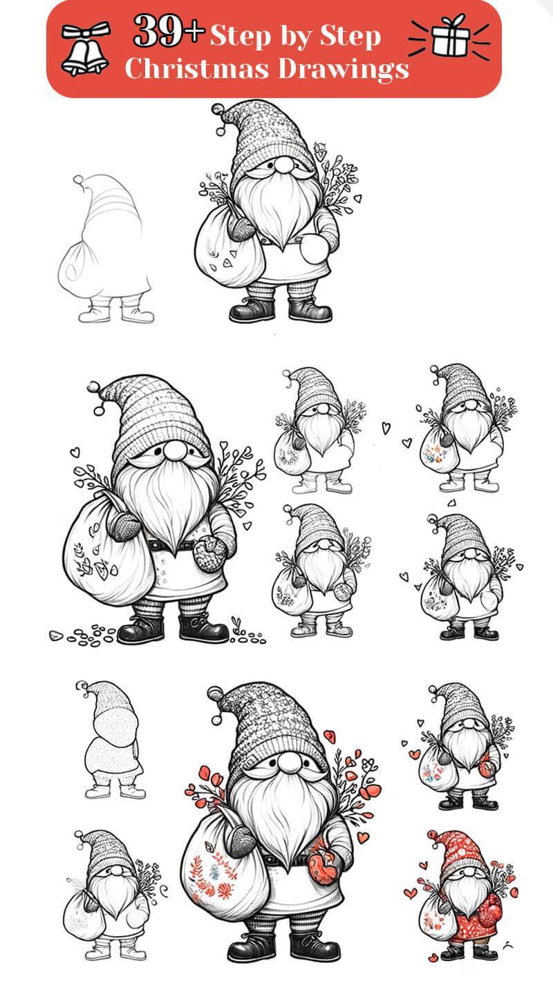 38+ Easy and Fun Step-by-Step Christmas Drawing Ideas