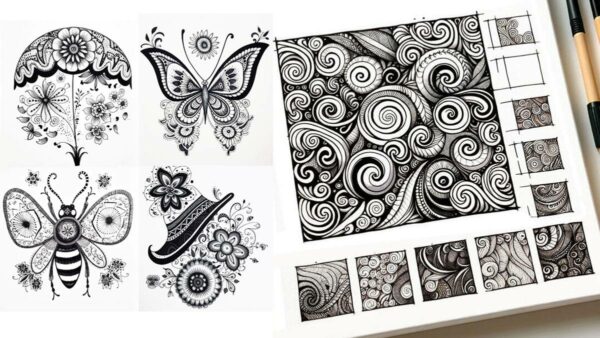 16 Ultimate Zen Doodle Cat Characters & Tips to Zen Doodle Your Way to ...