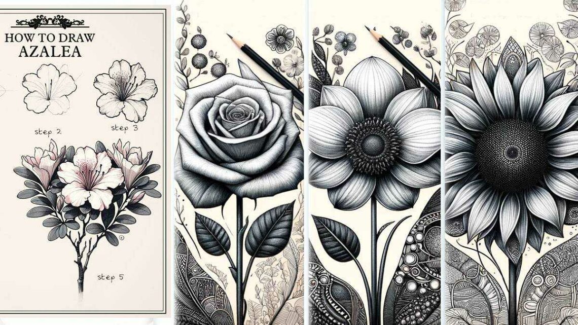 The Ultimate Step-by-Step Flower Guide with 96 Drawing Ideas Full Bloom ...