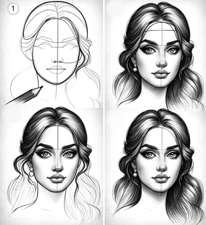 30 Days of Faces: Step by Step Portrait Drawings & Inspirational Ideas ...