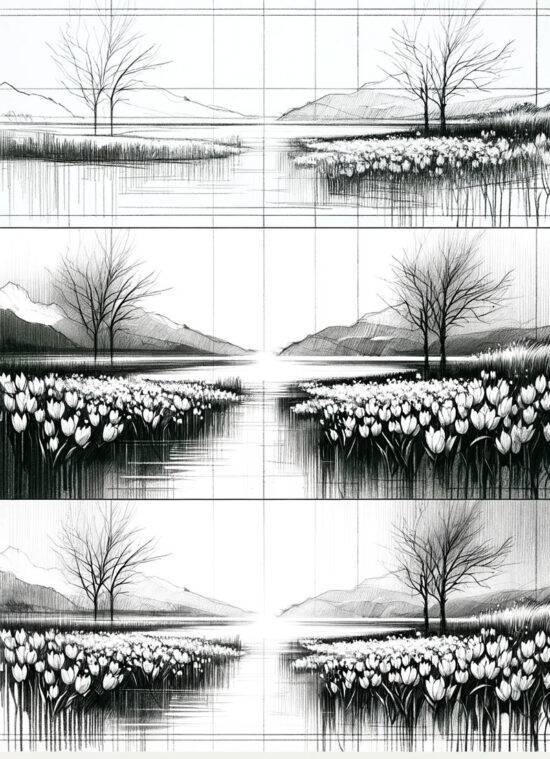 Serenity Scenery Drawing : 45 Calming Outdoor Scenes to Sketch - Full ...