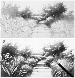 Serenity Scenery Drawing : 45 Calming Outdoor Scenes to Sketch - Full ...