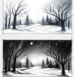 Serenity Scenery Drawing : 45 Calming Outdoor Scenes to Sketch - Full ...