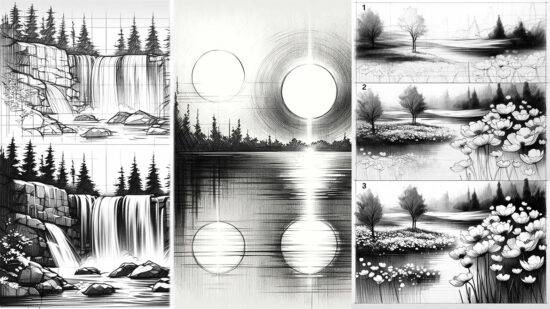 Serenity Scenery Drawing : 45 Calming Outdoor Scenes to Sketch - Full ...