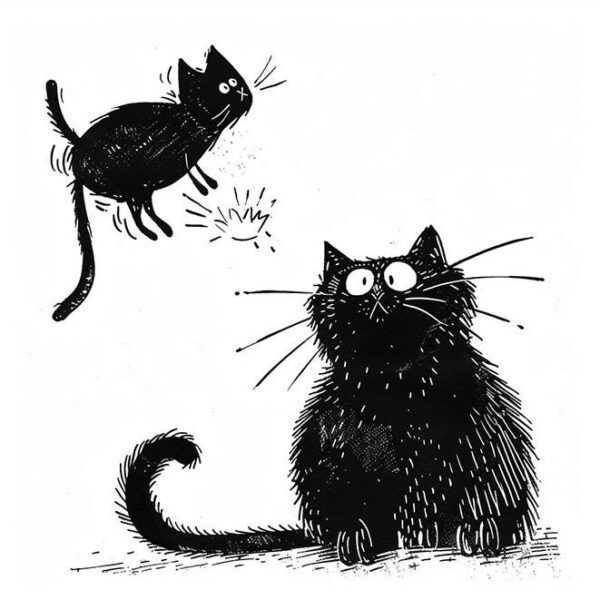 11 Hilarious Cat Drawings That Scream Drama and Whisper Humor - Full ...