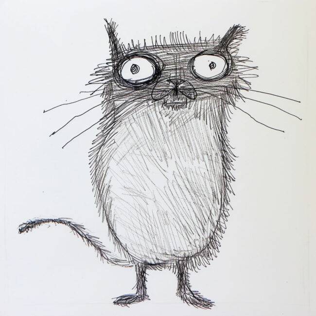 11 Hilarious Cat Drawings That Scream Drama and Whisper Humor - Full ...