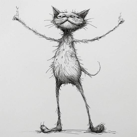 11 Hilarious Cat Drawings That Scream Drama and Whisper Humor - Full ...