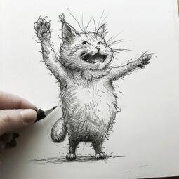 11 Hilarious Cat Drawings That Scream Drama and Whisper Humor - Full ...