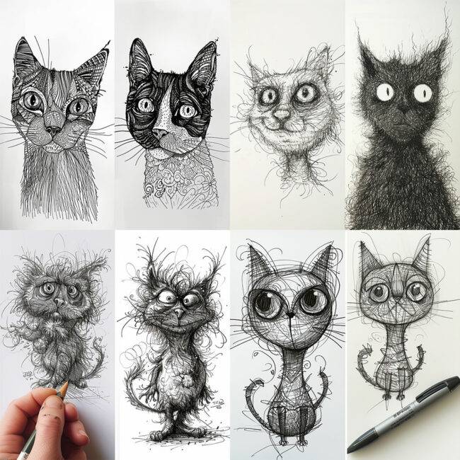 11 Hilarious Cat Drawings That Scream Drama and Whisper Humor - Full ...